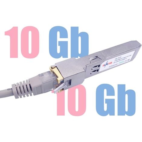 Elfcam® - 10Gb SFP+ en RJ45 pour Freebox Ultra, 10Go SFP+ Module 10Gbase-T-30m avec 5 Mètres ...