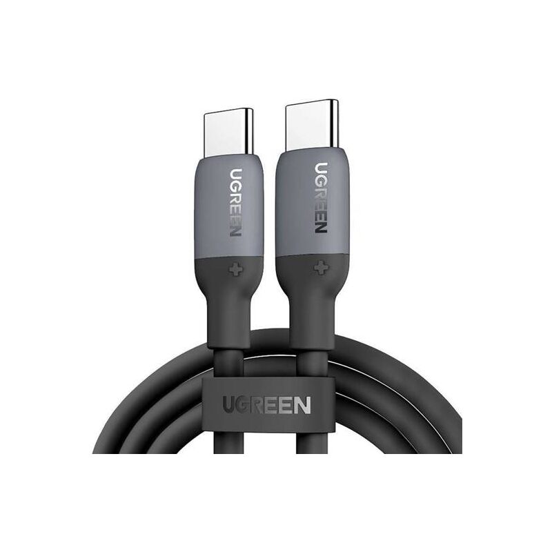 Silikon-USB-C-PD-Kabel 60 W 480 Mbit/s 2 m, grau