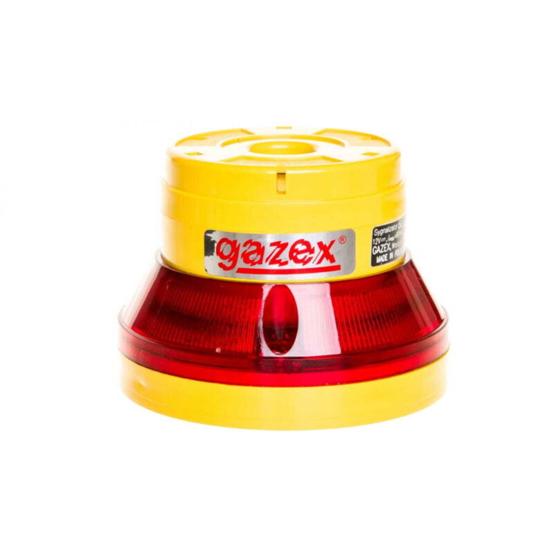 Optisch-akustischer Signalgeber 12V DC, pulsierende LED, rot, 105/70dB ...