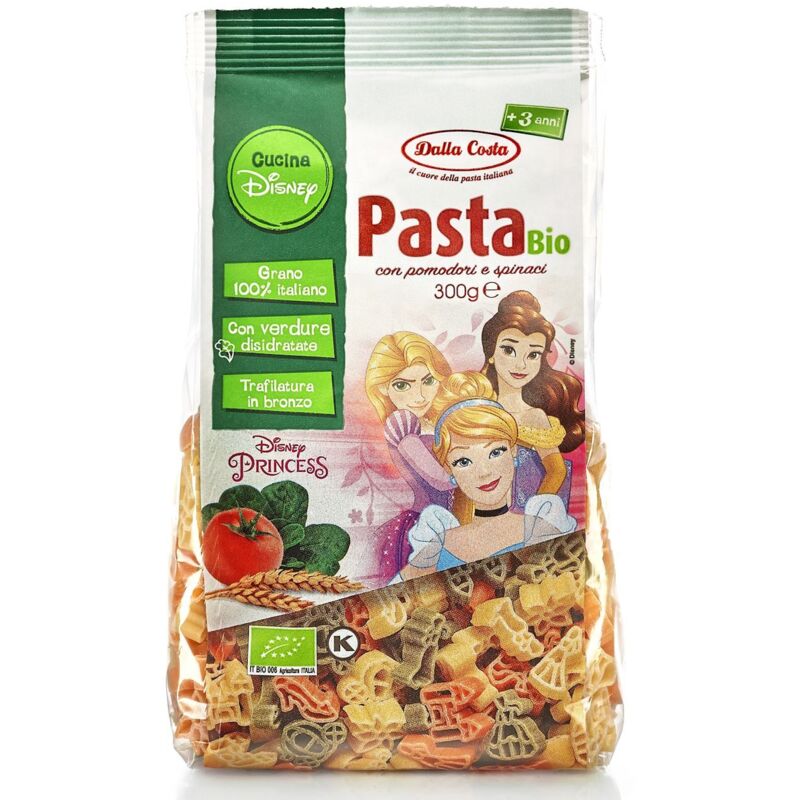 Pasta (Grieß dreifarbig) Disney Princess Bio 300 G - Dalla Costa