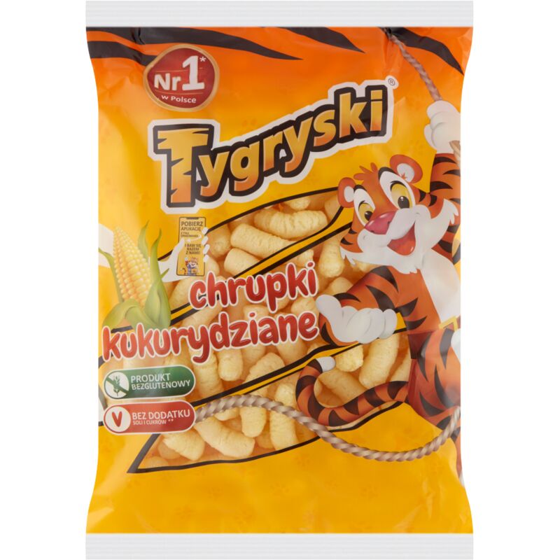 Tygryski - Glutenfreie und zuckerfreie Mais-Crisps, 90g
