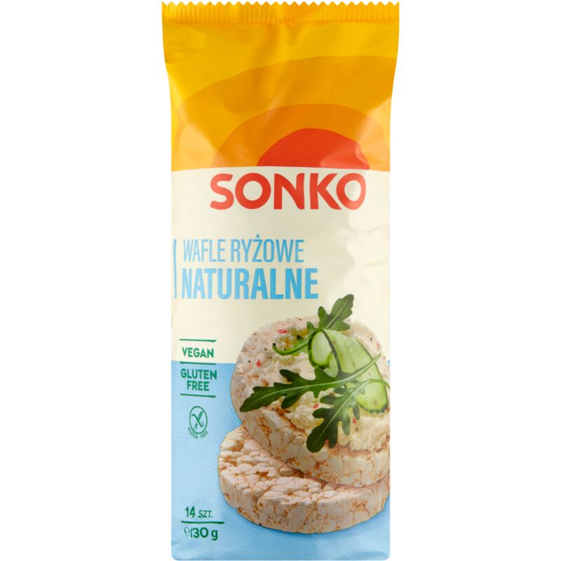 SONKO Natürliche Reiswaffeln - Glutenfreie, knusprige Snacks 130g