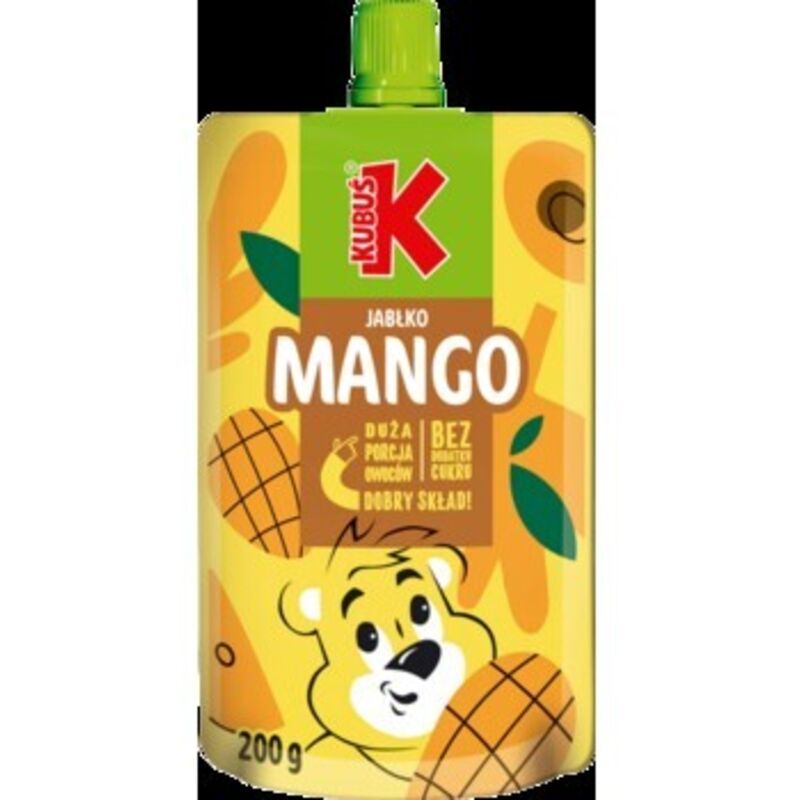 Kubuś Mango-Apfel-Mousse 200g - 100% Fruchtpüree, ohne Zuckerzusatz