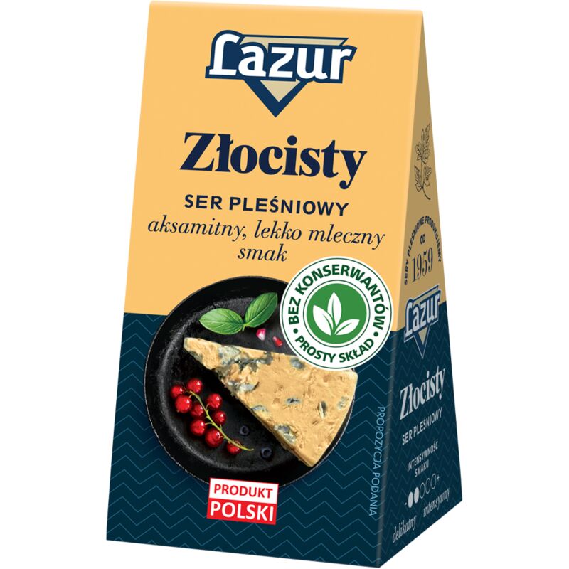 Lazur Golden Blue Cheese – Nussiger Geschmack, polnische Milch