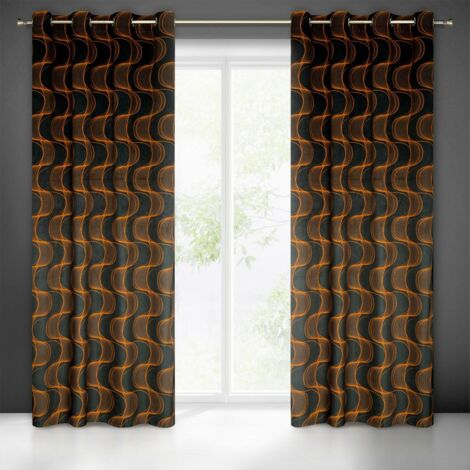 Vorhang 140x250 Pola rot schwarzer Samt fertig mit Ösen mit ...