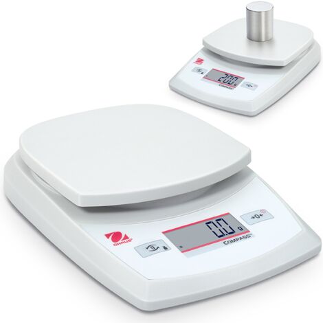Universelle technische Laborwaage mit Batterien COMPASS CR 2200g / 1g ...