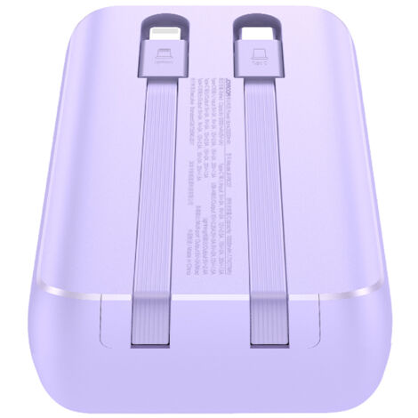 30 W 10000 mAh Powerbank mit integriertem iPhone Lightning und USB-C ...