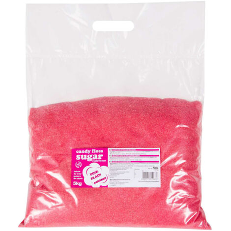 Farbiger Zucker für Zuckerwatte, rot, natürliches Aroma, 5 kg