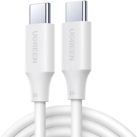 USB-C PD QC-Kabel 100 W 5 A 480 Mbit/s 1,5 m weiß