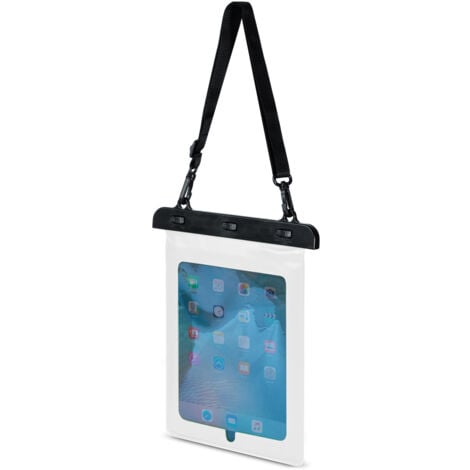 Wasserdichte PVC-Tablet-Hülle mit verstellbarem Outdoor-Gurt – weiß