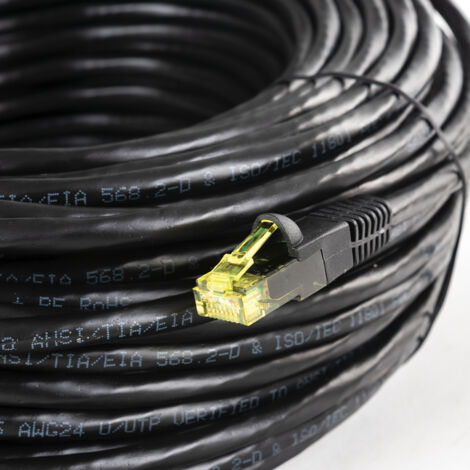 RJ45 CAT 6 U/UTP AWG24 PE CU Fluke PoE-Kabel 20 m