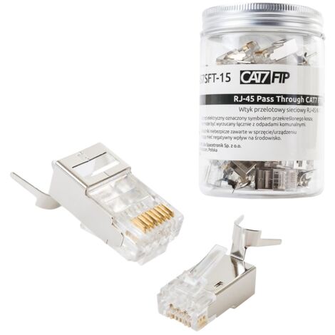 RJ45 Plug-Through Cat7 S/FTP PT-RJ457SFT-15 x50