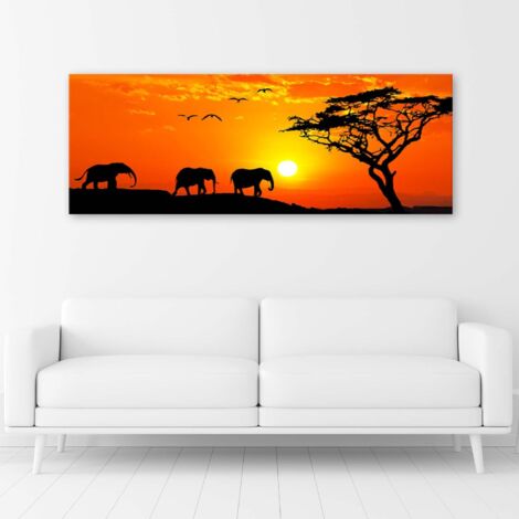 Bild, Panorama der Savanne in Afrika - 120x40