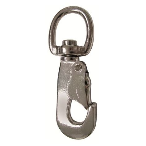 VERNICKELTER STAHLKARABINER 85 MM, VERSTÄRKT