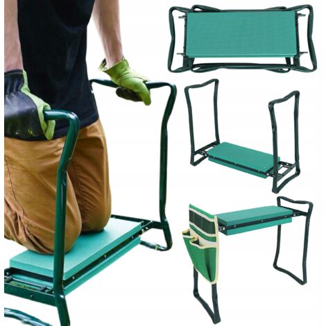 Jared 3in1 faltbares Garten-Kniepolster 60x28x49 cm grün