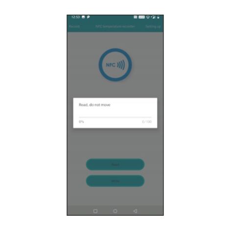 TEMPERATURREKORDER Datenlogger mit NFC Android