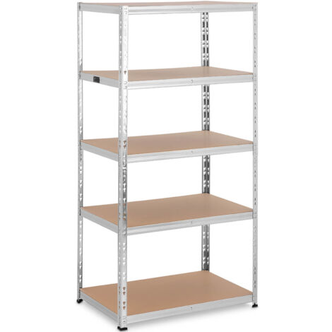 Lagerregal Metall 5 Böden 875 kg 90 x 60 x 180 cm grau