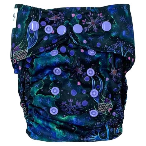 Einreihige OS-Windel mit Tasche NEON SPLASH