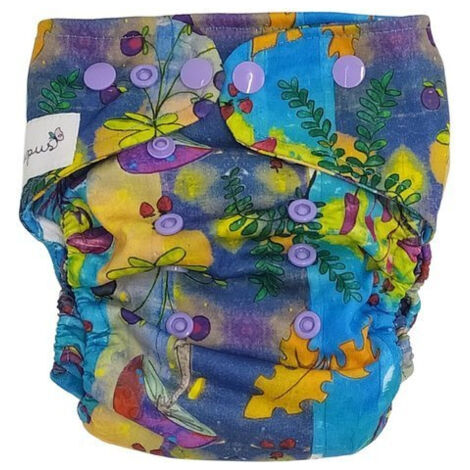 Einreihige OS-Windel mit Tasche MAGICAL FOREST