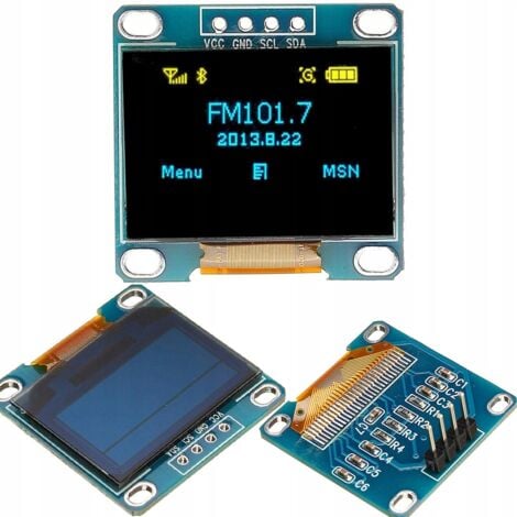 OLED-Display 0,96" 128x64 blau I2C SSD1306