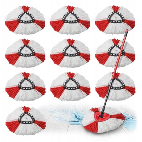 10 X VILEDA EASY WRING CLEAN TURBO ROTARY MOP INSERT ULTRA SAUGFÄHIG