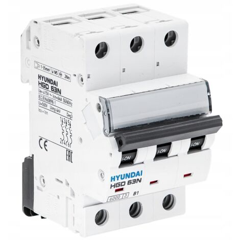 HYUNDAI HGD - ÜBERSTROMSCHALTER 3P, 6KA, 10A, CHAR. B