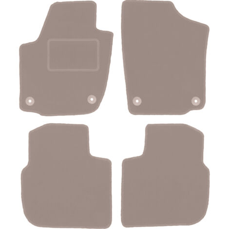 Beige Veloursmatten für: Skoda Rapid Liftback, Limousine, Spaceback, Kombi (2013-2019)