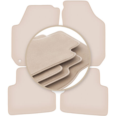 Beige Matten PREMIUM für: Skoda Fabia II Fließheck, Kombi 2007-2014