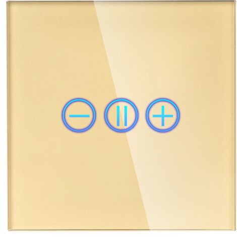 Glasscheibe, Einzeldimmer, Gold, DC, Smart Home