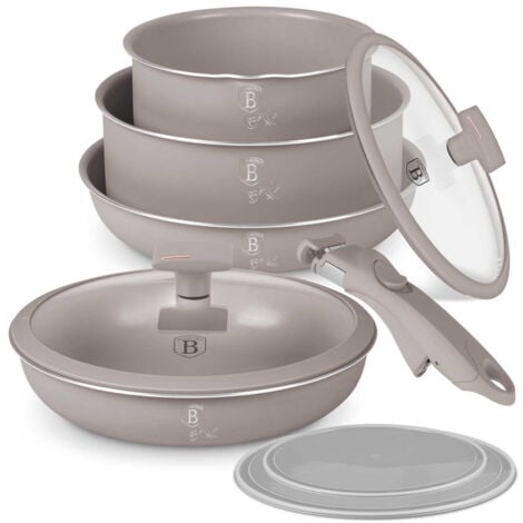 TITAN-KOCHGESCHIRR-SET 9-TEILIG BERLINGER HAUS BH-8255 TAUPE