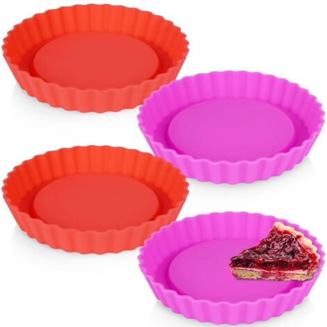 Backformen Tarteformen Kuchen Silikon Rundform 12cm 4 Stück ALPINA 259259