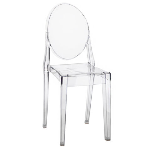 TRANSPARENTER STUHL Viki ROYAL in Victoria Ghost