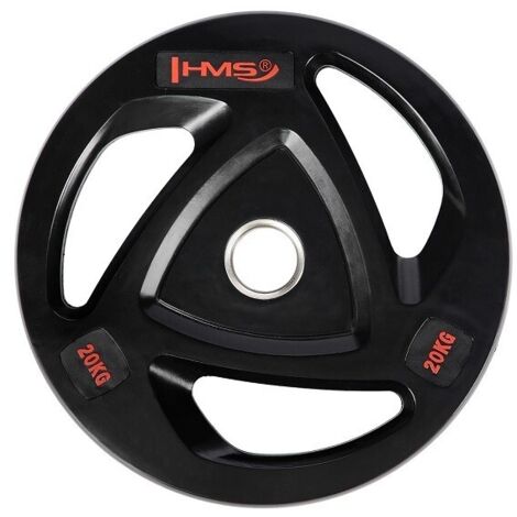 HMS Olympic Plate 20 kg - gummiert, Krafttraining