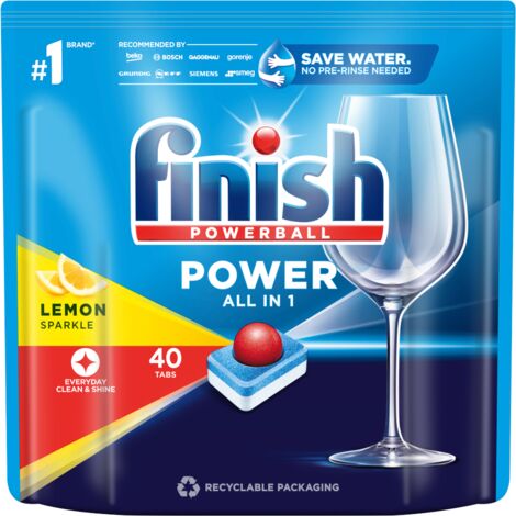 Finish Power Lemon - 40 Geschirrspültabs, Zitronenduft