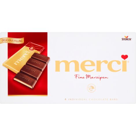 MERCI Marzipan Pralinen - Zarte Bitterschokolade mit Füllung