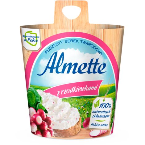 Almette Fluffy Cheese mit Rettich - 150g - perfekt für Sandwiches und ...