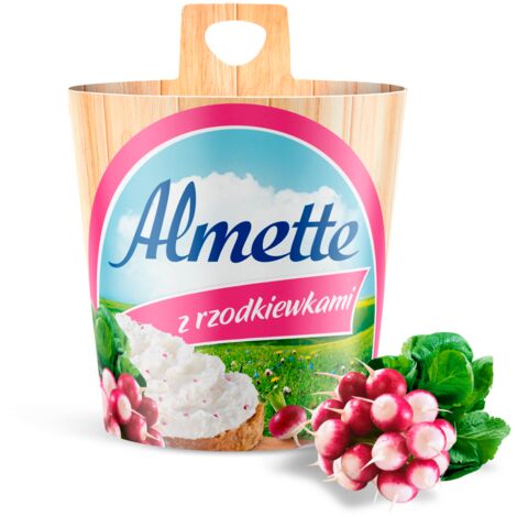 Almette Fluffy Cheese mit Rettich - 150g - perfekt für Sandwiches und ...