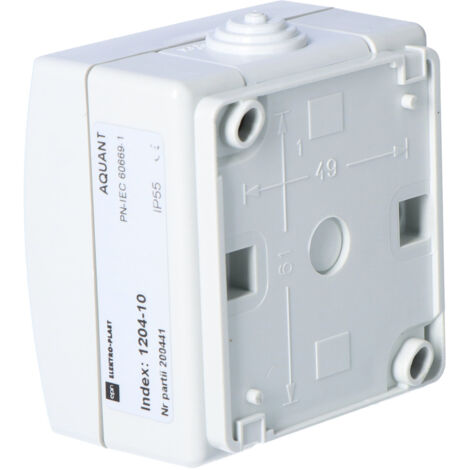 Lichtschalter, Aufputz, IP55, grau, AQUANT
