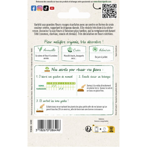 Pavot Drapeau Danois - Graines d'Exception Vilmorin