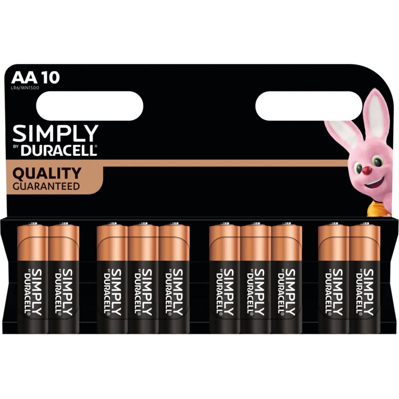 Pack De 10 Piles Duracell - Simply AA LR6