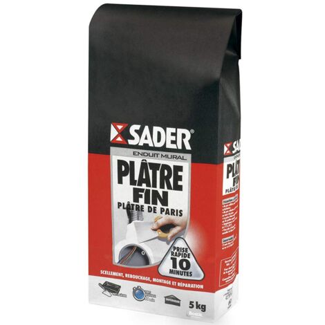 Plâtre fin en poudre Sader Conditionnement: 5KG