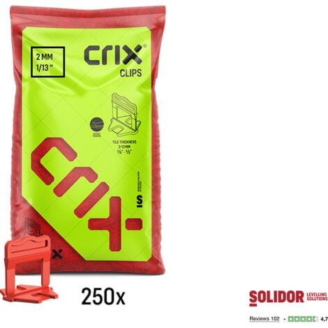 250 croisillons de carreleur 2mm autonivelants qualité supérieure - pour carreaux de 3 à 13mm - CRIX