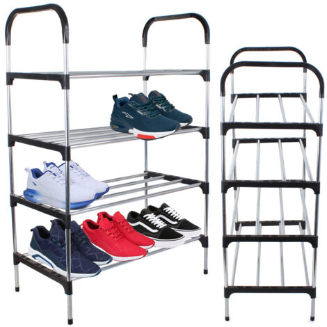 Meuble à chaussures range chaussures 4 étagères extensible 12 paires