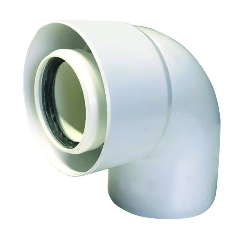 Codo coaxial de 90° MF Ø 60/100