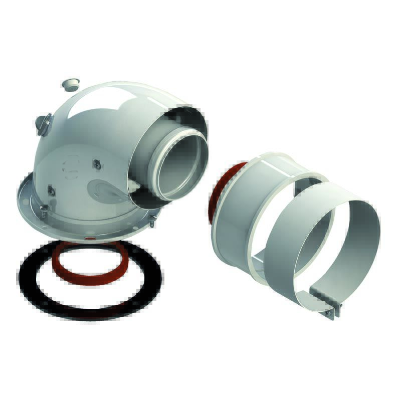 90-Grad-Biegung 60-100 Flansch