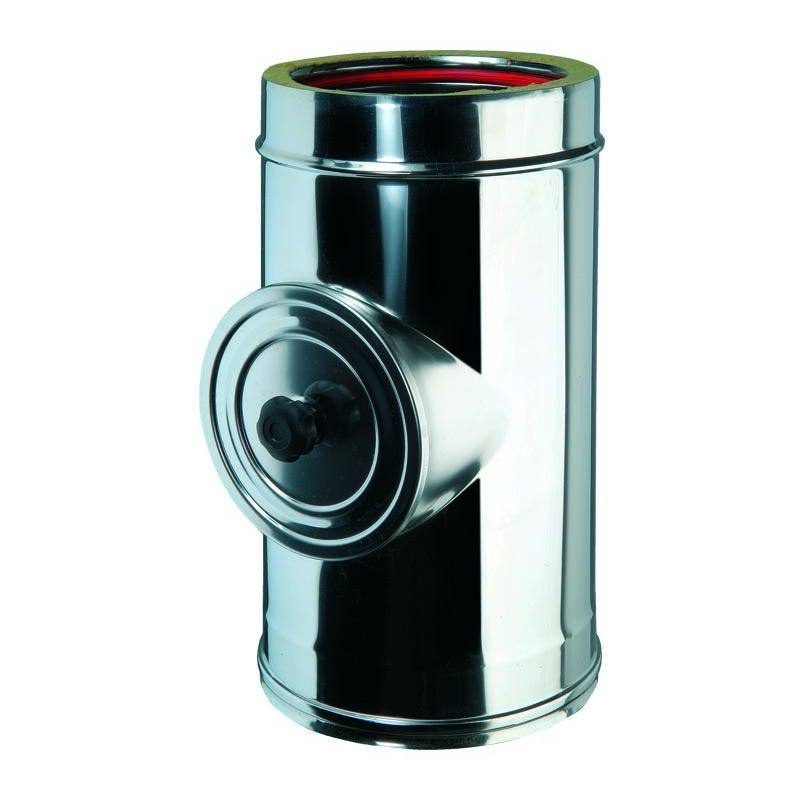 Element mit runder Inspektion mf rostfreier Stahl/inox Rohr isp.dp mit Kappe d250/300