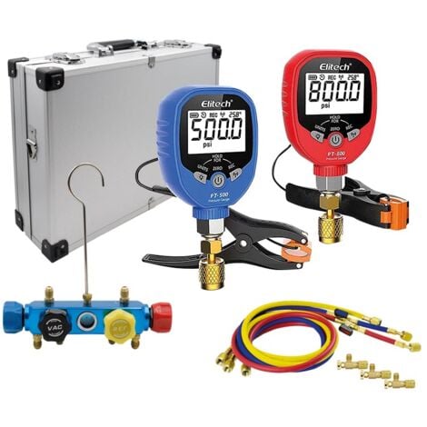 Kabellose digitale Manometer-Kits mit anklemmbaren Temperaturfühlern ...