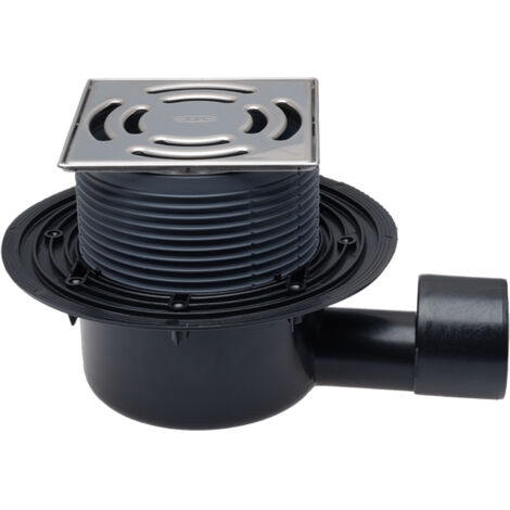 Bodenablauf DN 50/75 waagerecht, Geruchverschluss 'Primus' 145x145 mm, 'Klick- Klack' 138x138mm