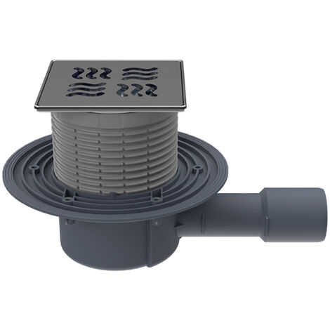 Bodenablauf DN40/50, waagerecht, mit Geruchverschluss, 121x121mm/115x115mm, "Klick-Klack" System ...