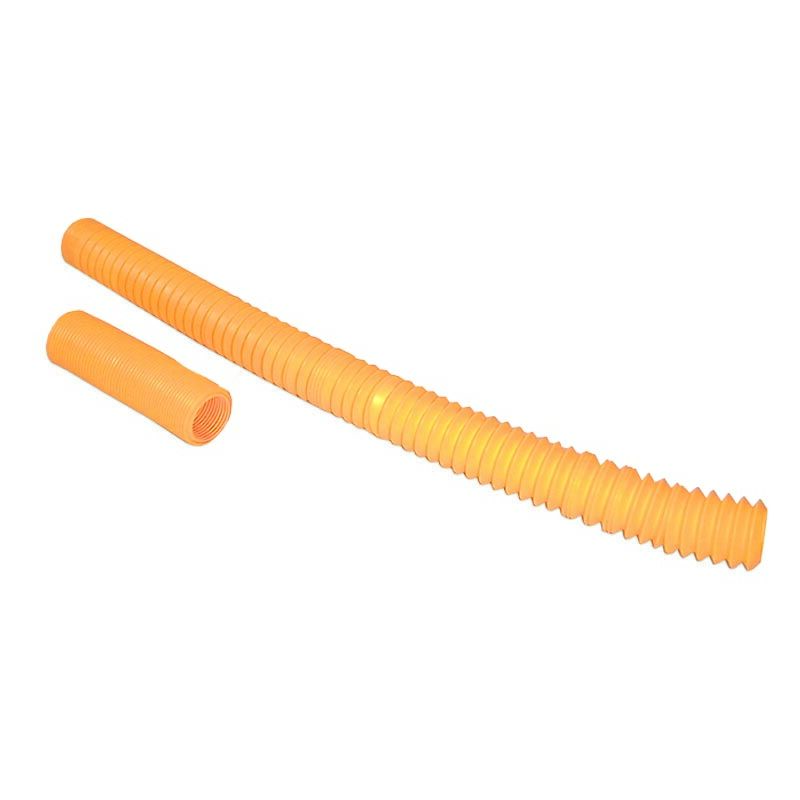 Conduit auto-extinguible extensible pour l'insertion de tuyaux sous trace